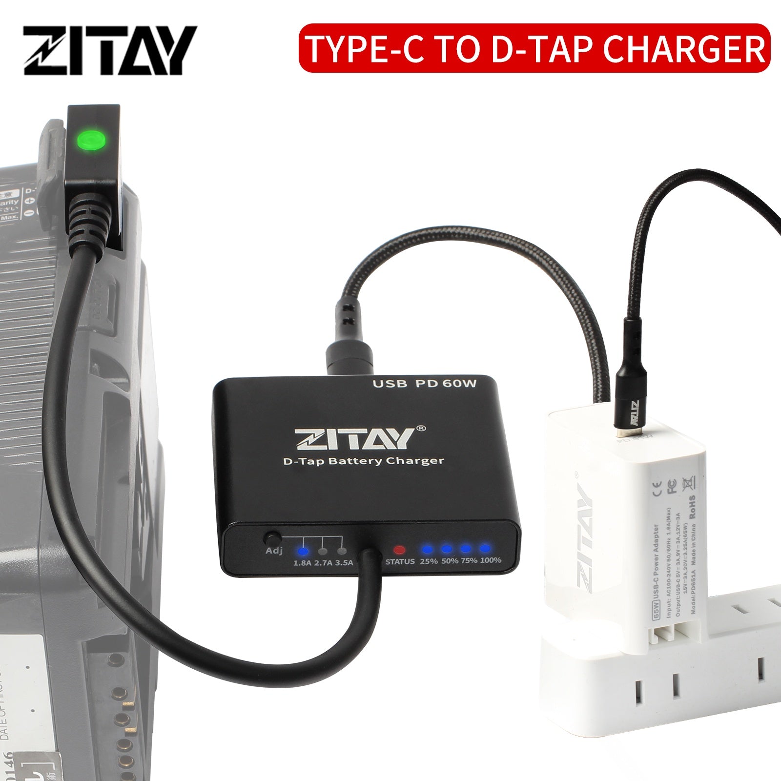 ZITAY USB C to D-TAP Charger for Cameras – RiceballPhoto