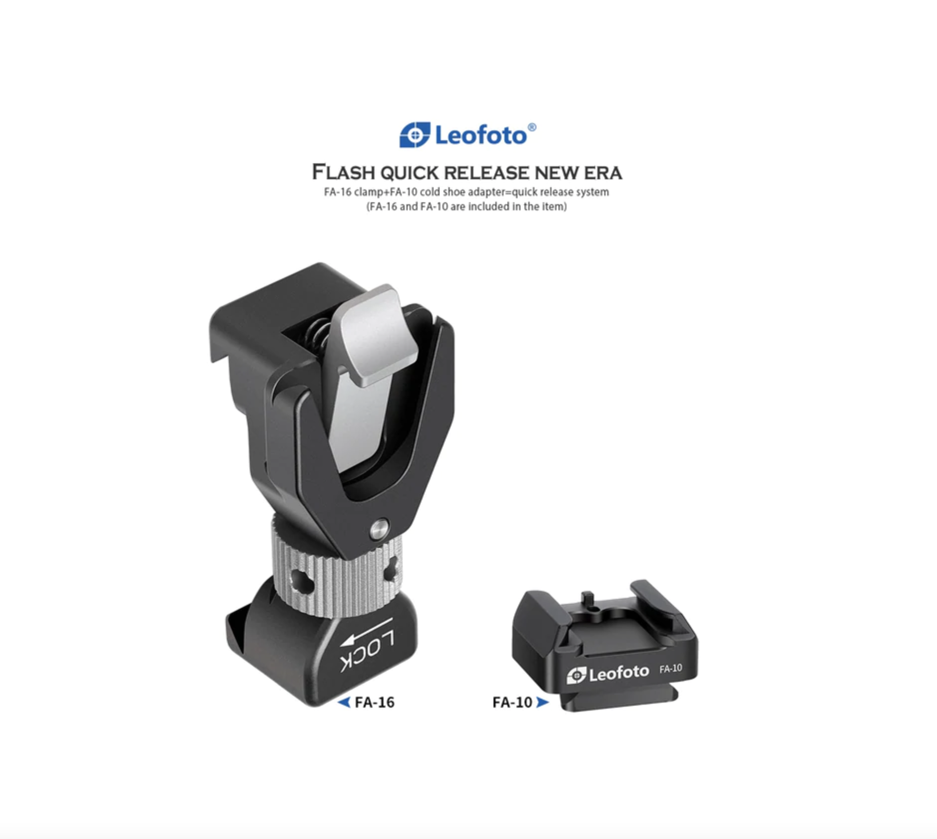 LEOFOTO FA-16 & FA-10 Flash Quick Release System Adapter – RiceballPhoto